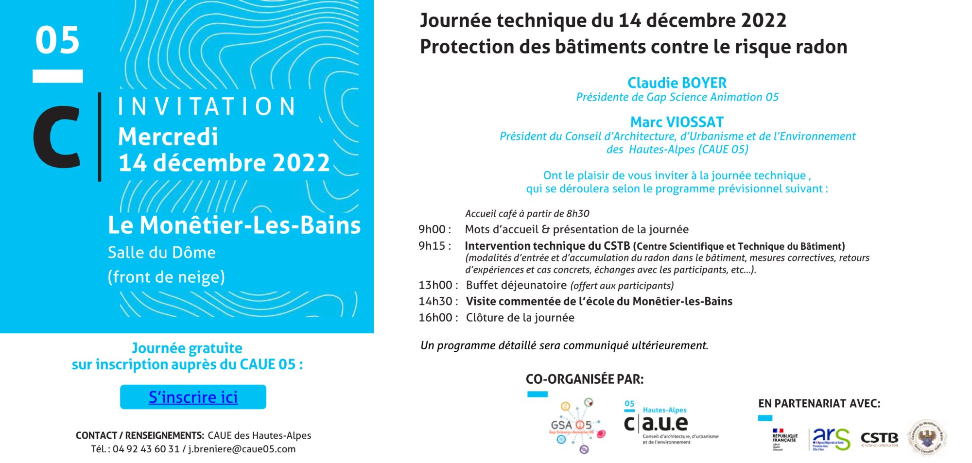 REPORTEE - Journée technique risque radon | CAUE 05